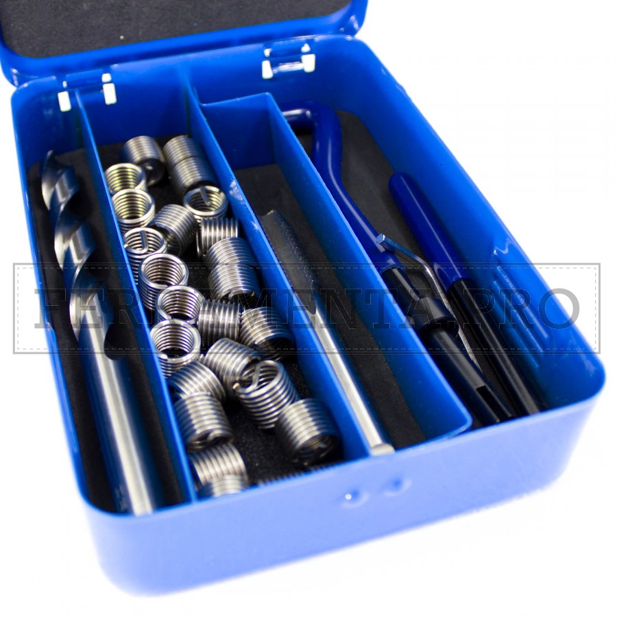 KIT FILETTI RIPORTATI ELICOIDI per RI FILETTARE RIPRISTINARE FORI ...